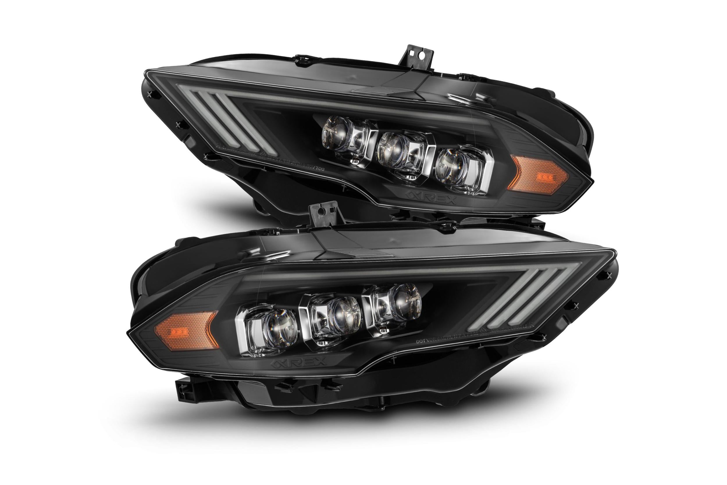 AlphaRex (NOVA-Series) (18-22) Ford Mustang Projector Headlights - Bla ...