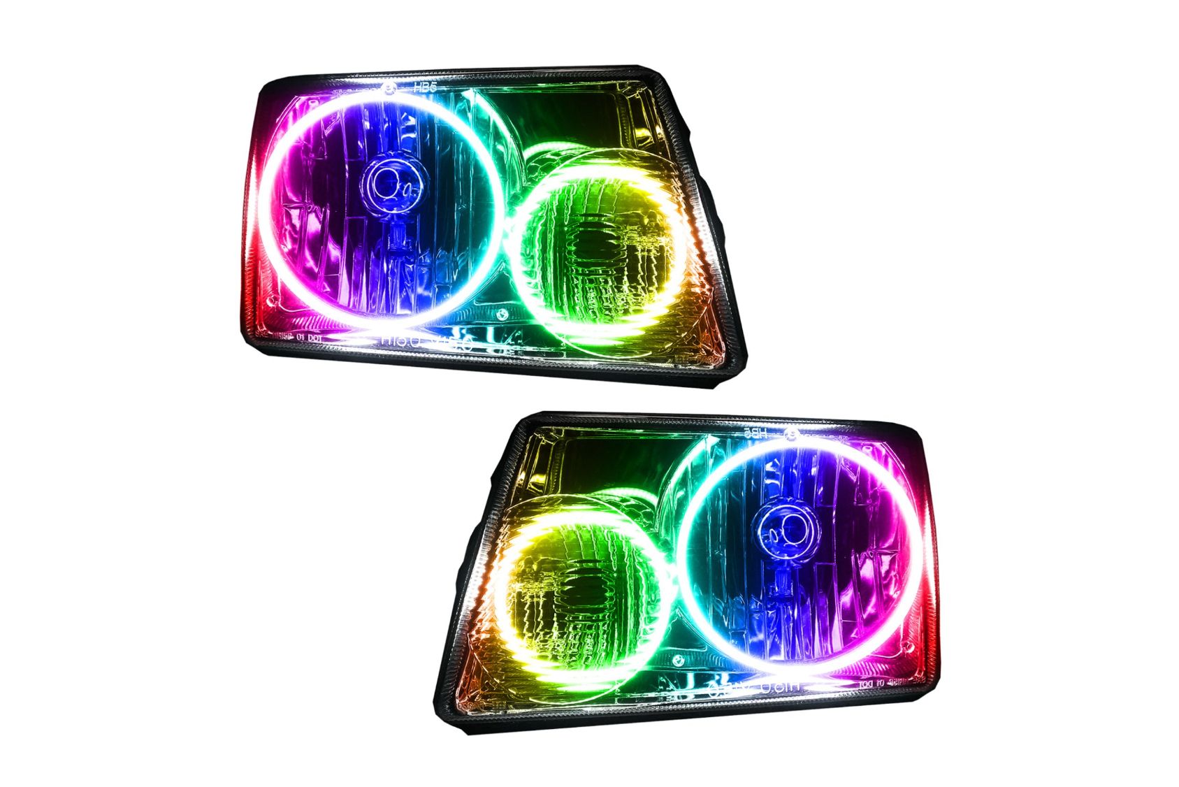 Oracle LED Halo Headlights: 01-11 Ford Ranger (ColorShift RGB / No Con ...